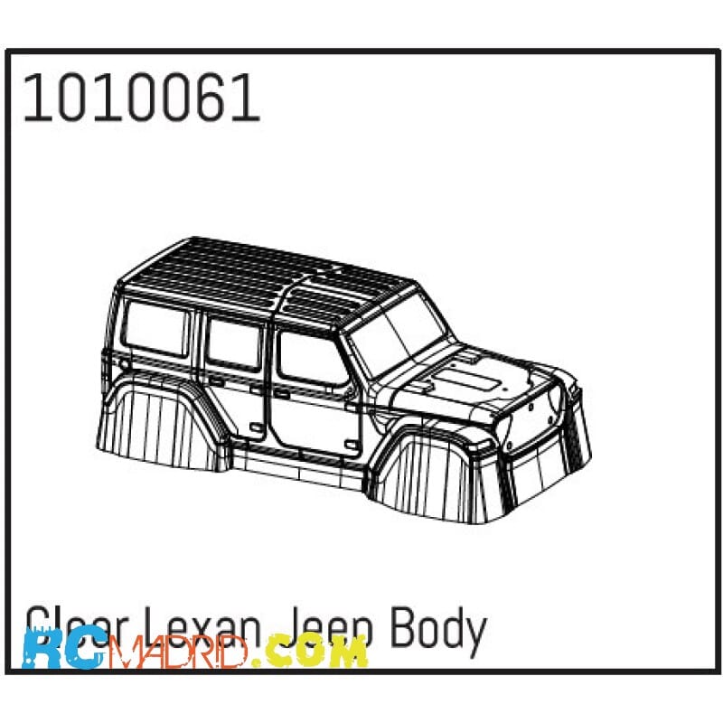 Clear Lexan Wrangler Body