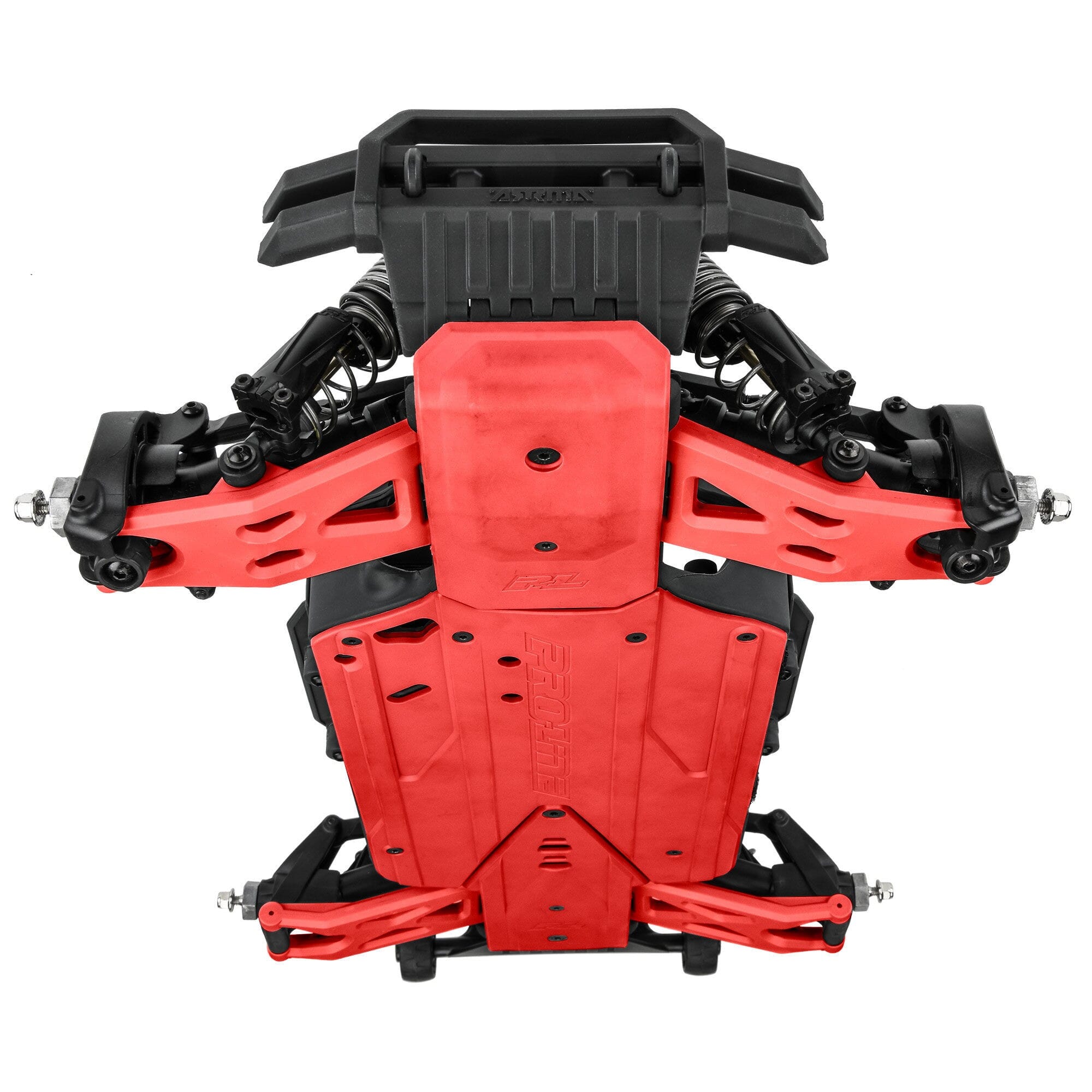 Bash Armor Front Suspension Arms (Red) for ARRMA 3S Vehicles