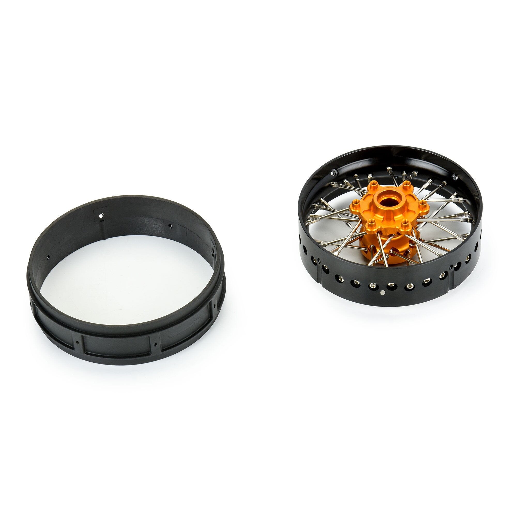 1-4 Pro-Spec Aluminum V2 Bead Front Wheel Black-Gold (1): Promoto-SM